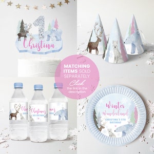 Editable Winter Wonderland Invitation, Polar Bear Digital Mobile ...