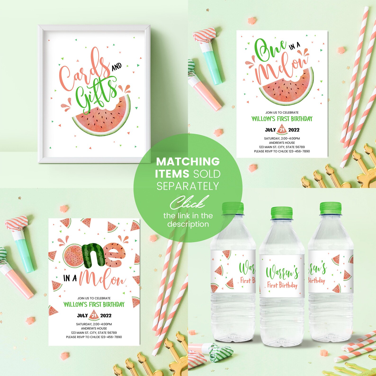 Printable Watermelon Birthday Party Hat Instant Download - Etsy