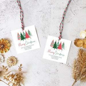 Editable Winter Christmas Party Thank You Favor Tag Template Instant ...