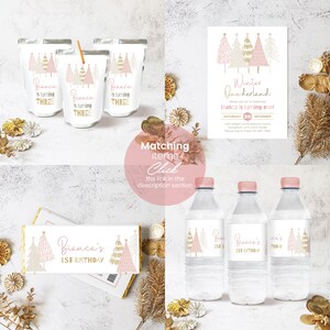 Editable Winter Wonderland Custom Banner Snow Tree Digital - Etsy