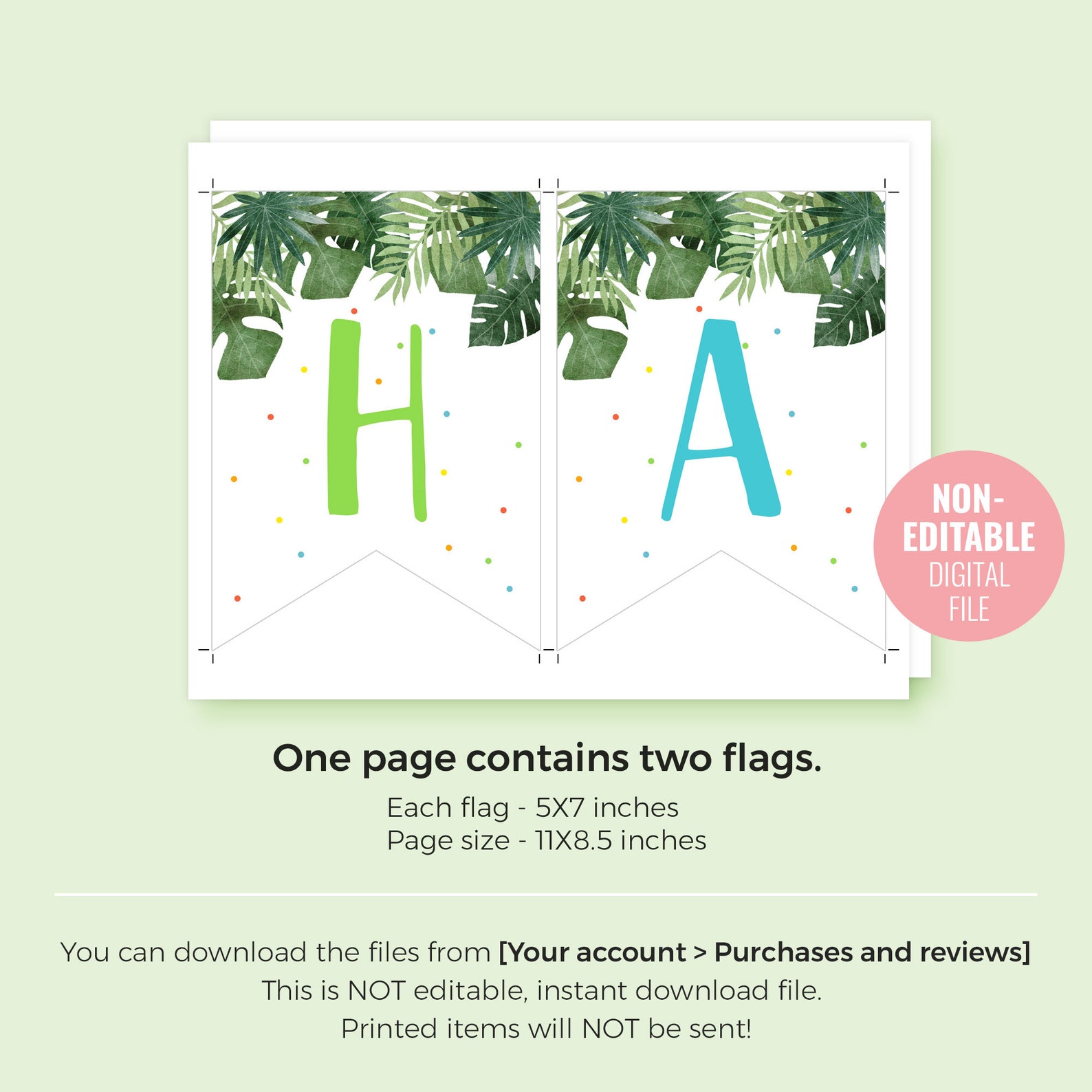 Printable Party Animals Happy Birthday Banner Template Instant - Etsy