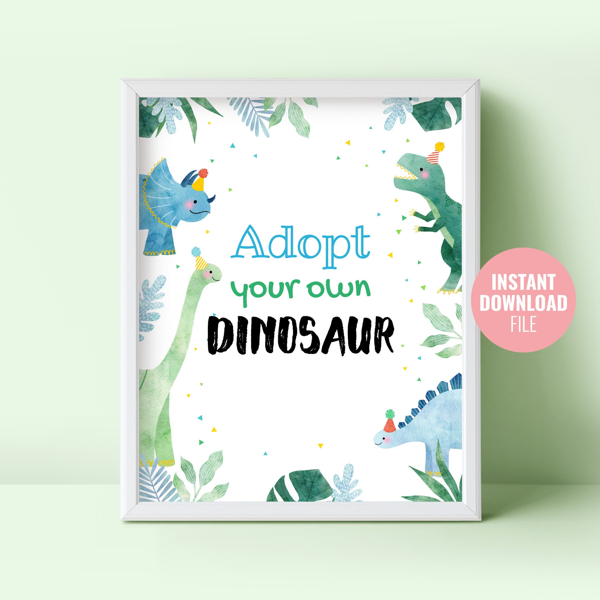 Party Décor Banners & Signs Paper & Party Supplies Dinosaur Theme Party ...