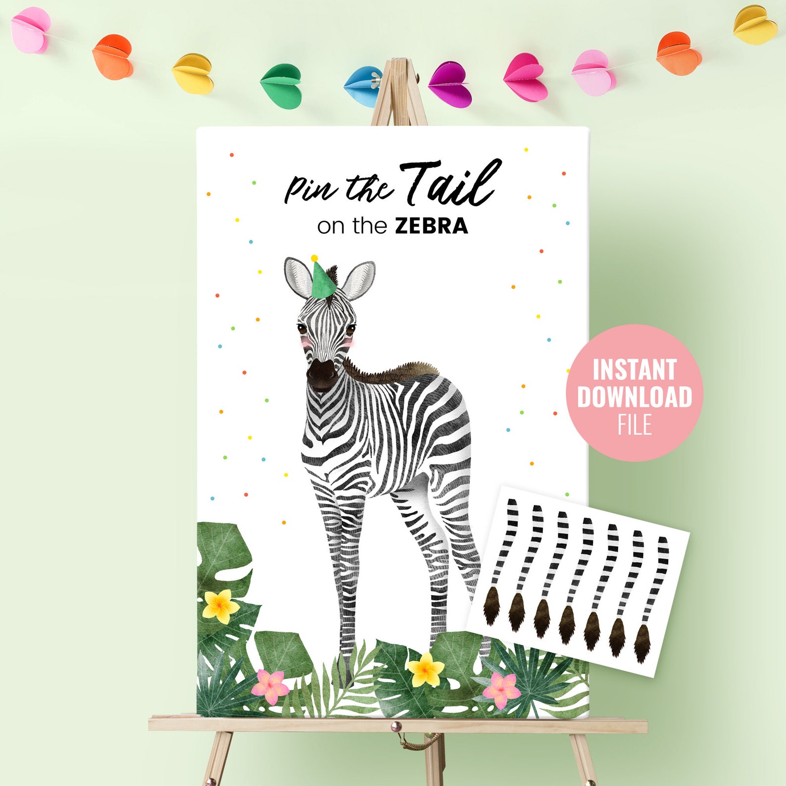 Printable Pin the Tail Birthday Party Game Instant Download - Etsy
