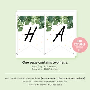 Printable Party Animals Happy Birthday Banner Template Instant Download ...