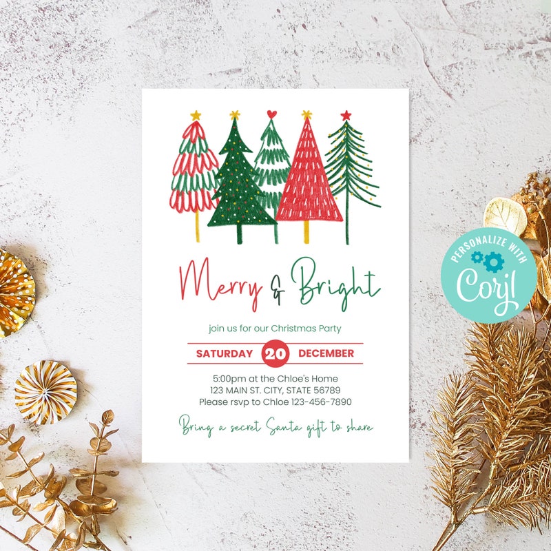 Green Party Invitations - Etsy