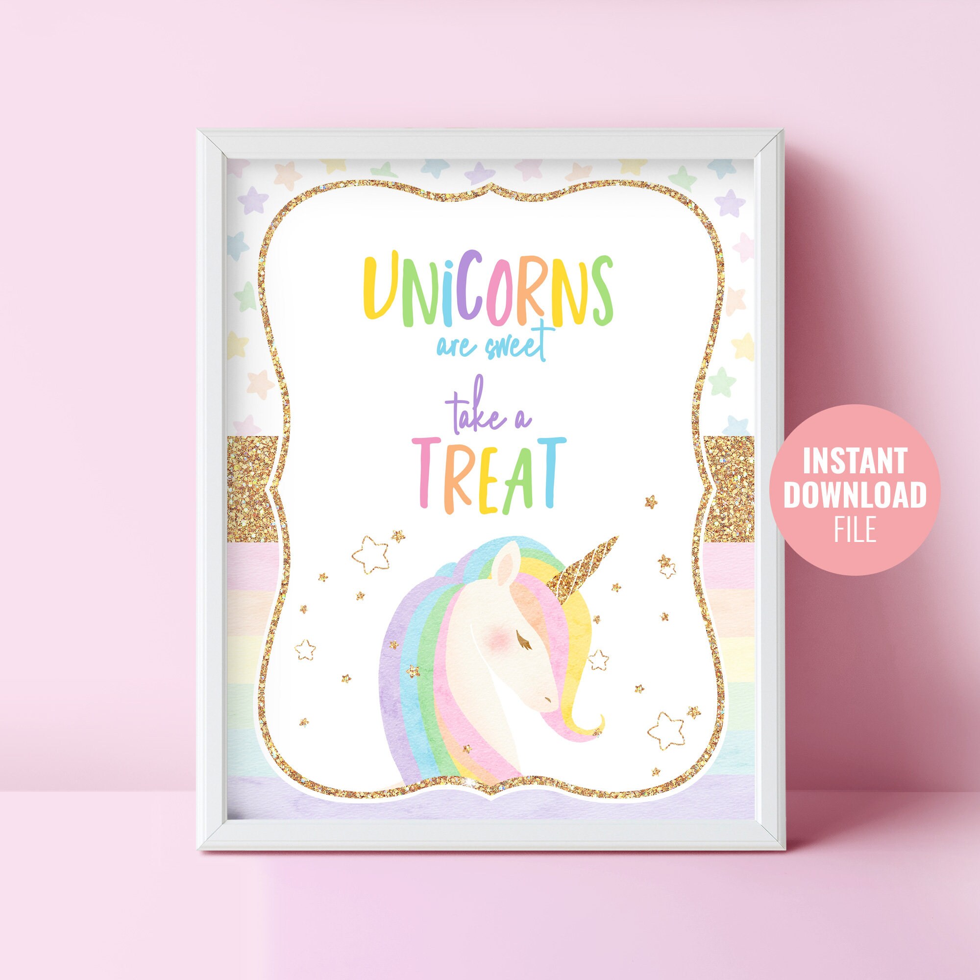 Printable Unicorn Birthday Sign Instant Download Magical - Etsy