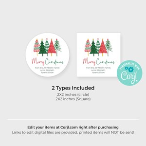 Editable Winter Christmas Party Thank You Favor Tag Template Instant ...