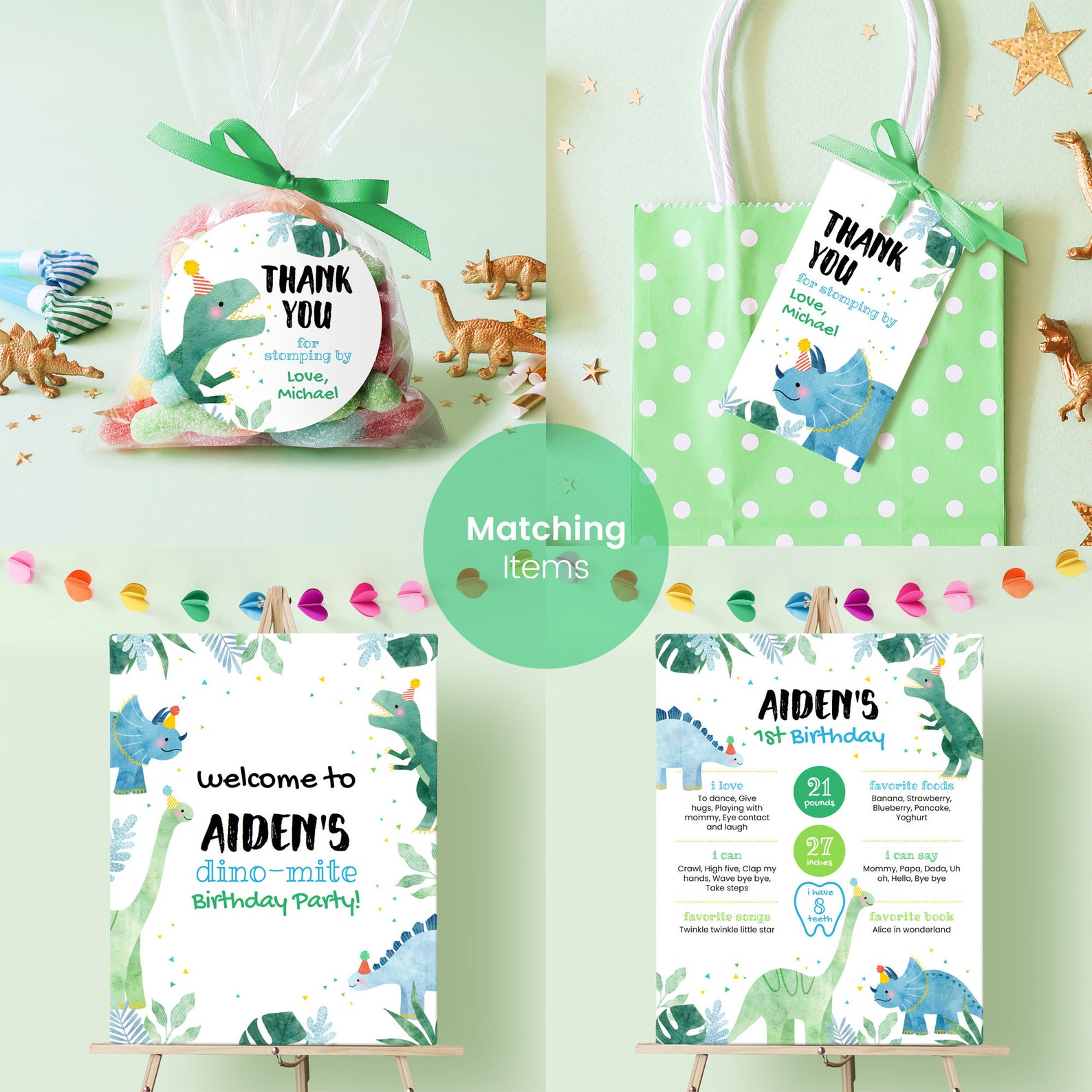 Printable Dinosaur Happy Birthday Banner Template Instant | Etsy