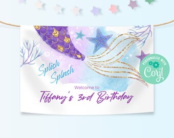 MERMAID BACKDROP Under the Sea Mermaid Tail Backdrop - Etsy