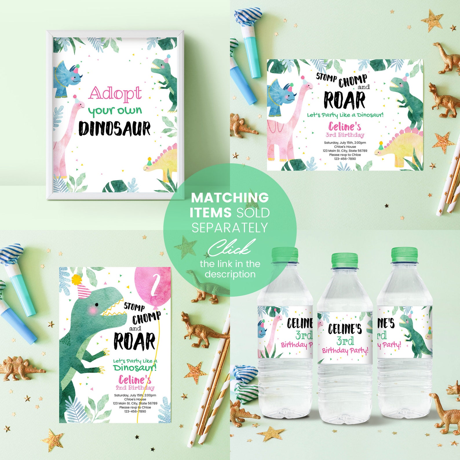 Editable Dinosaur Custom Sign Template Instant Download - Etsy