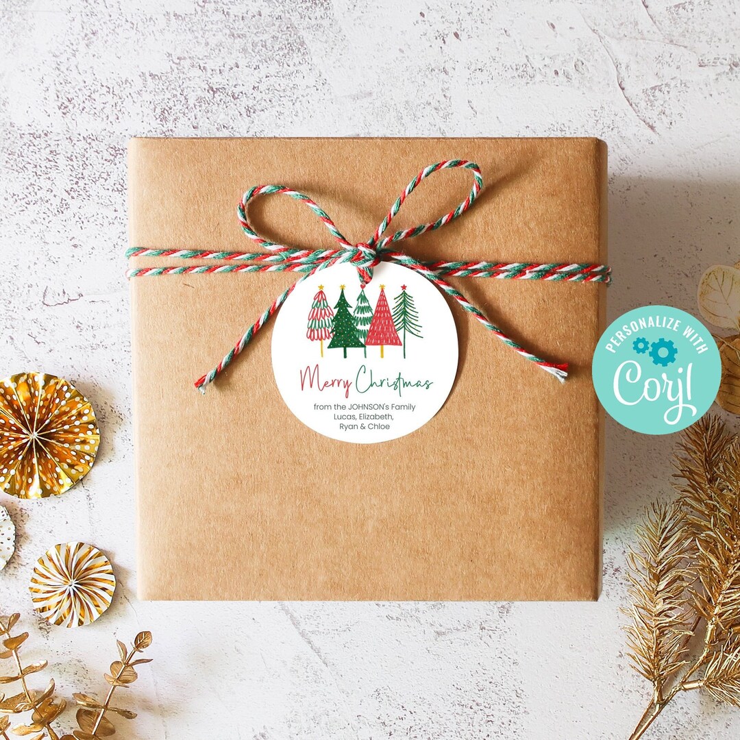 Editable Winter Christmas Party Thank You Favor Tag Template Instant ...