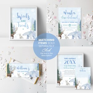 Editable Winter Wonderland Gable Box Label Polar Bear Winter - Etsy