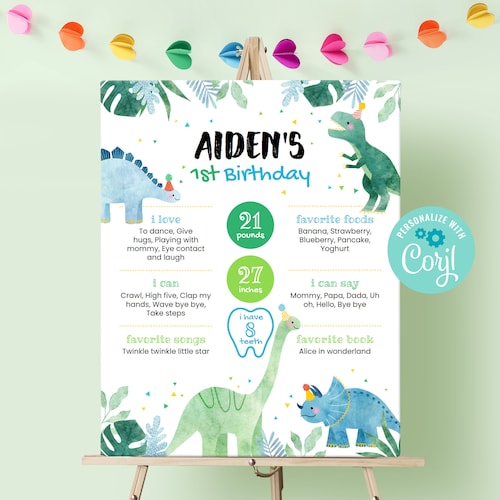 Printable Dinosaur Birthday Cake Topper Instant Download - Etsy