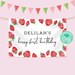 Editable Strawberry Birthday Backdrop Welcome Banner Instant - Etsy