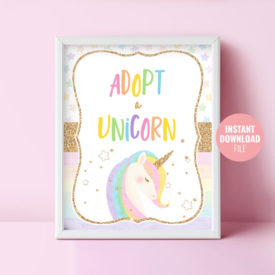 Printable Unicorn Birthday Sign Instant Download, Magical Birthday ...