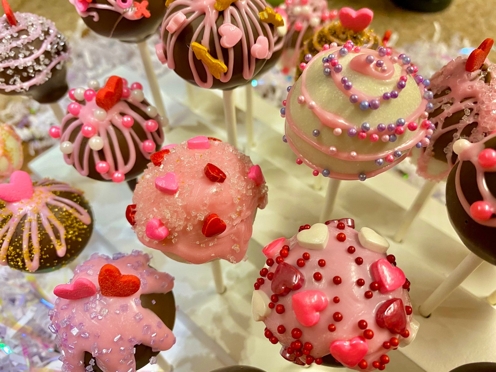 One Dozen Custom Baked Cake Pops Dipped in Creamy Ghirardelli Chocolate ...