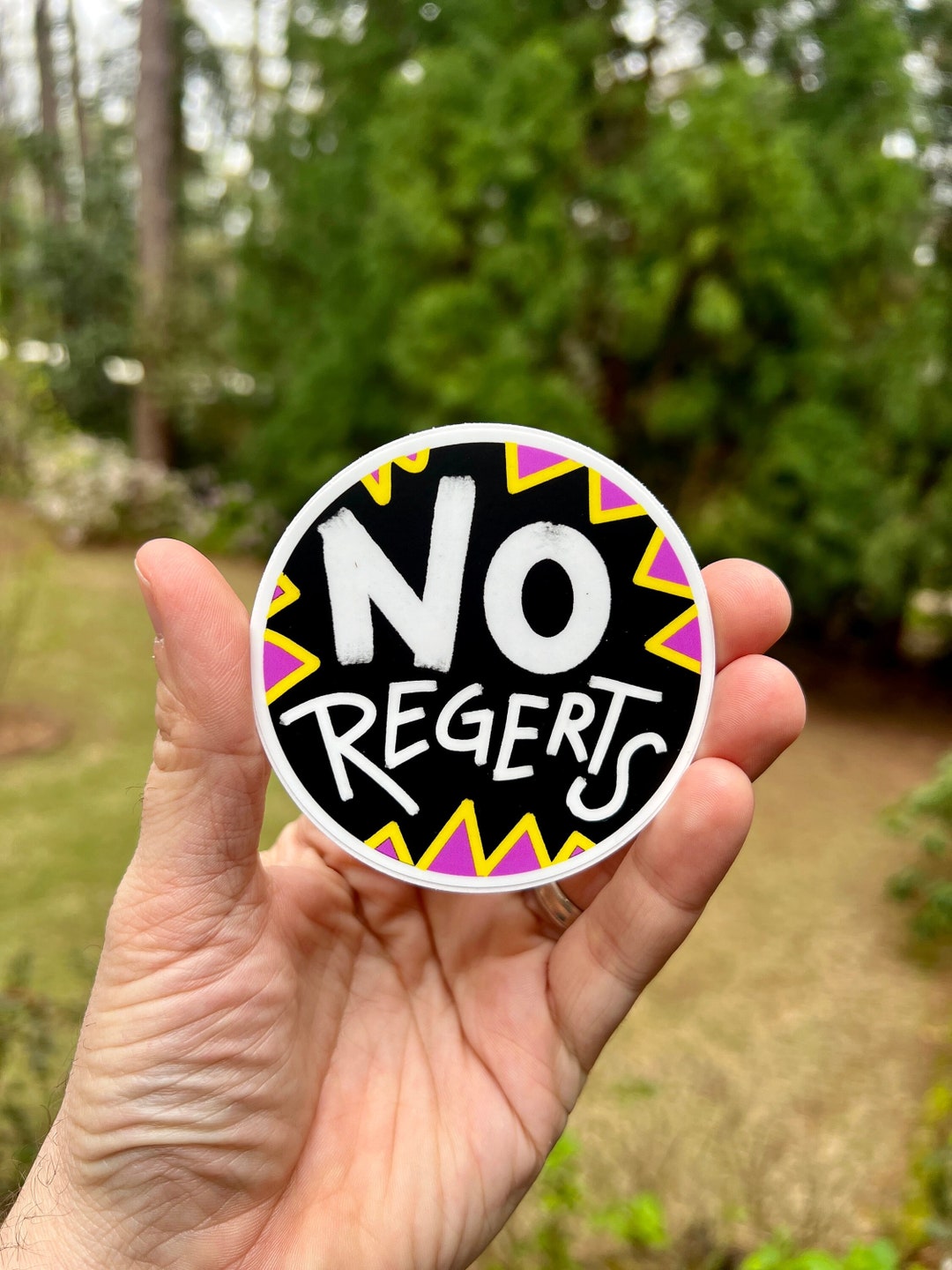 No Regerts {sticker} - Etsy