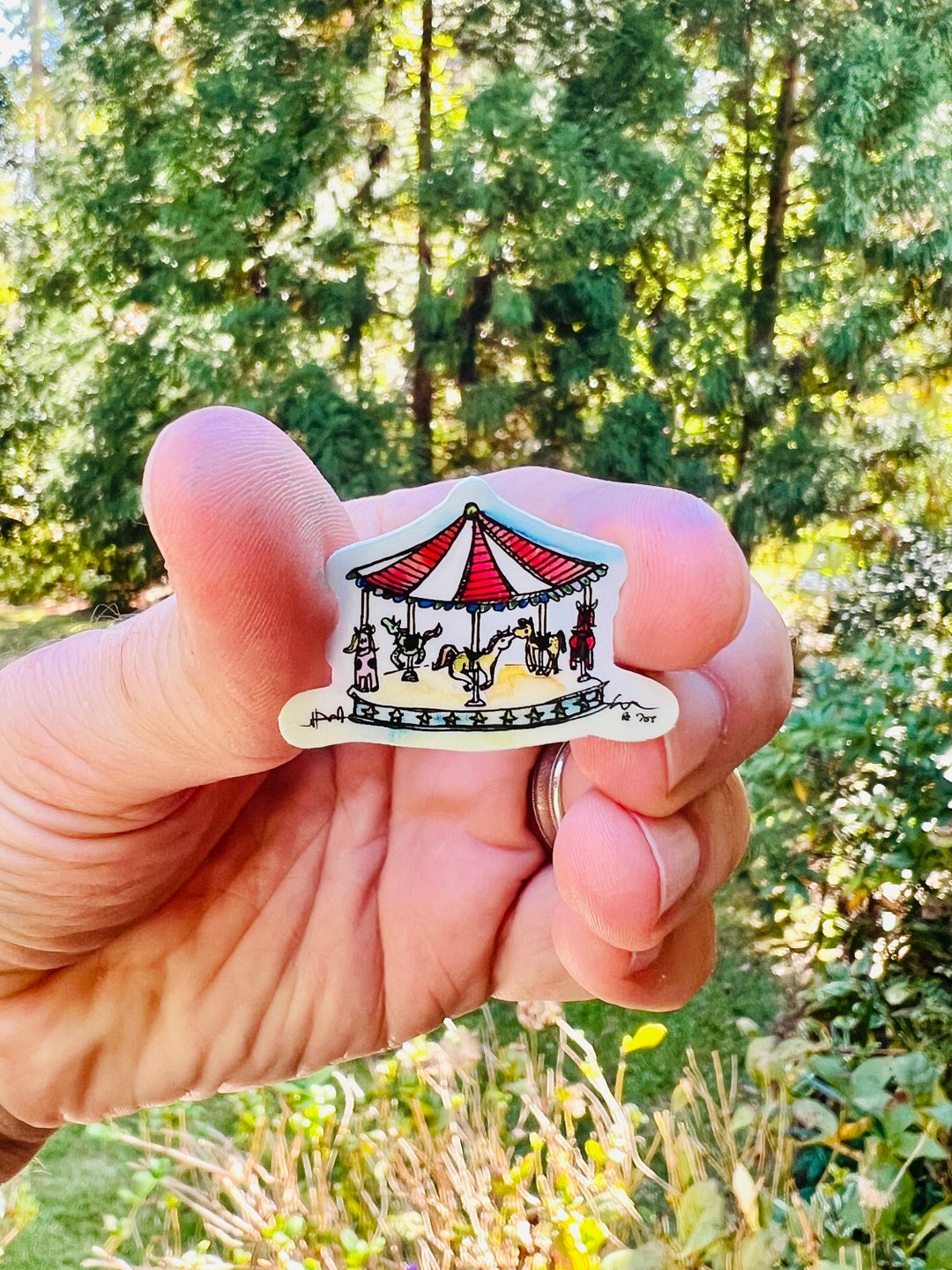 Mini Carousel {sticker} - Etsy