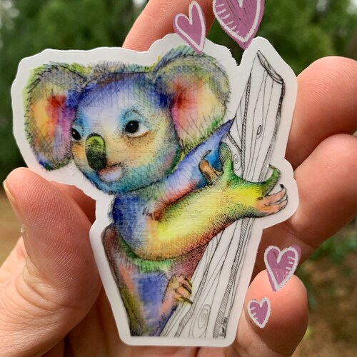 Abstract Koala Custom Vinyl Decal Sticker Choose Your Color - Etsy