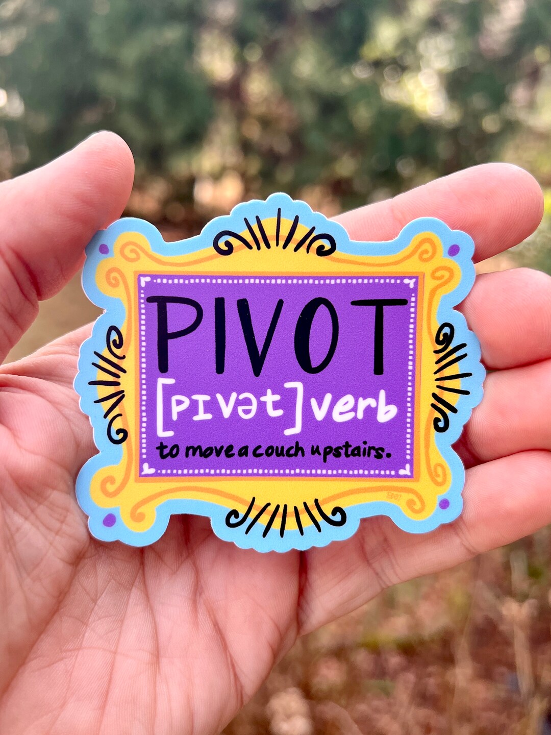 Pivot friends Sticker - Etsy