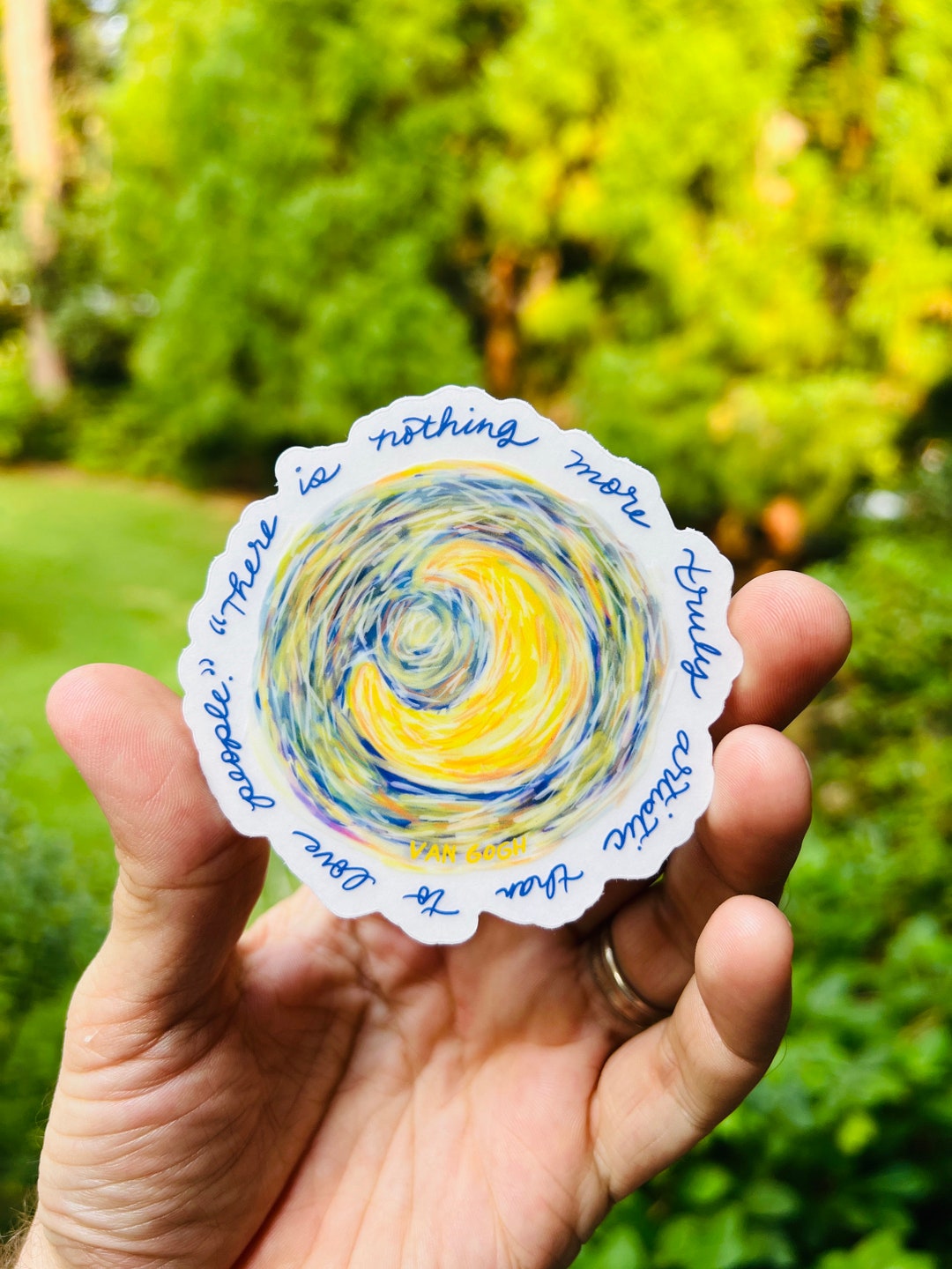 Starry Night Moon {sticker} - Etsy