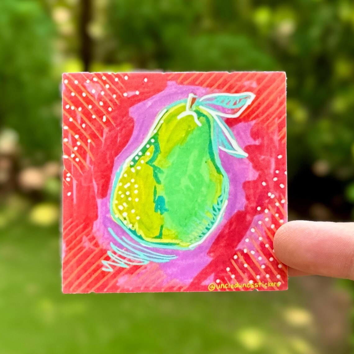 Pear Square {sticker} - Etsy