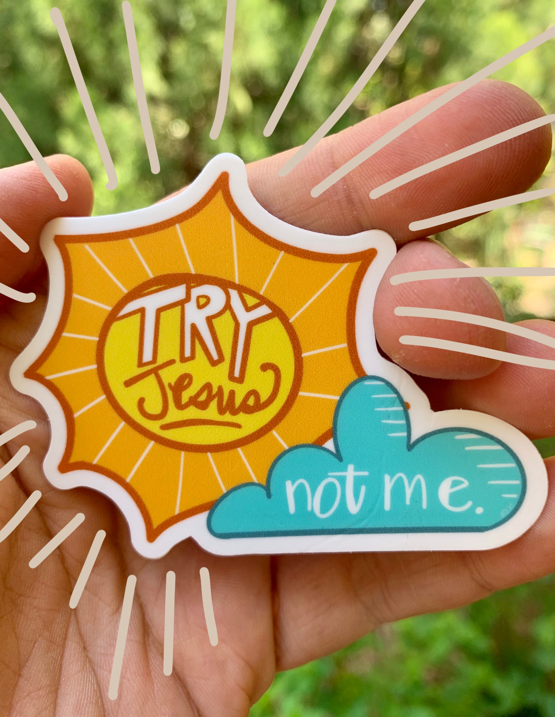 Try Jesus sticker - Etsy