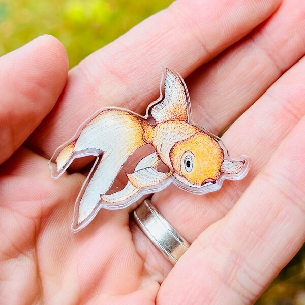 Goldfish Pin - Etsy