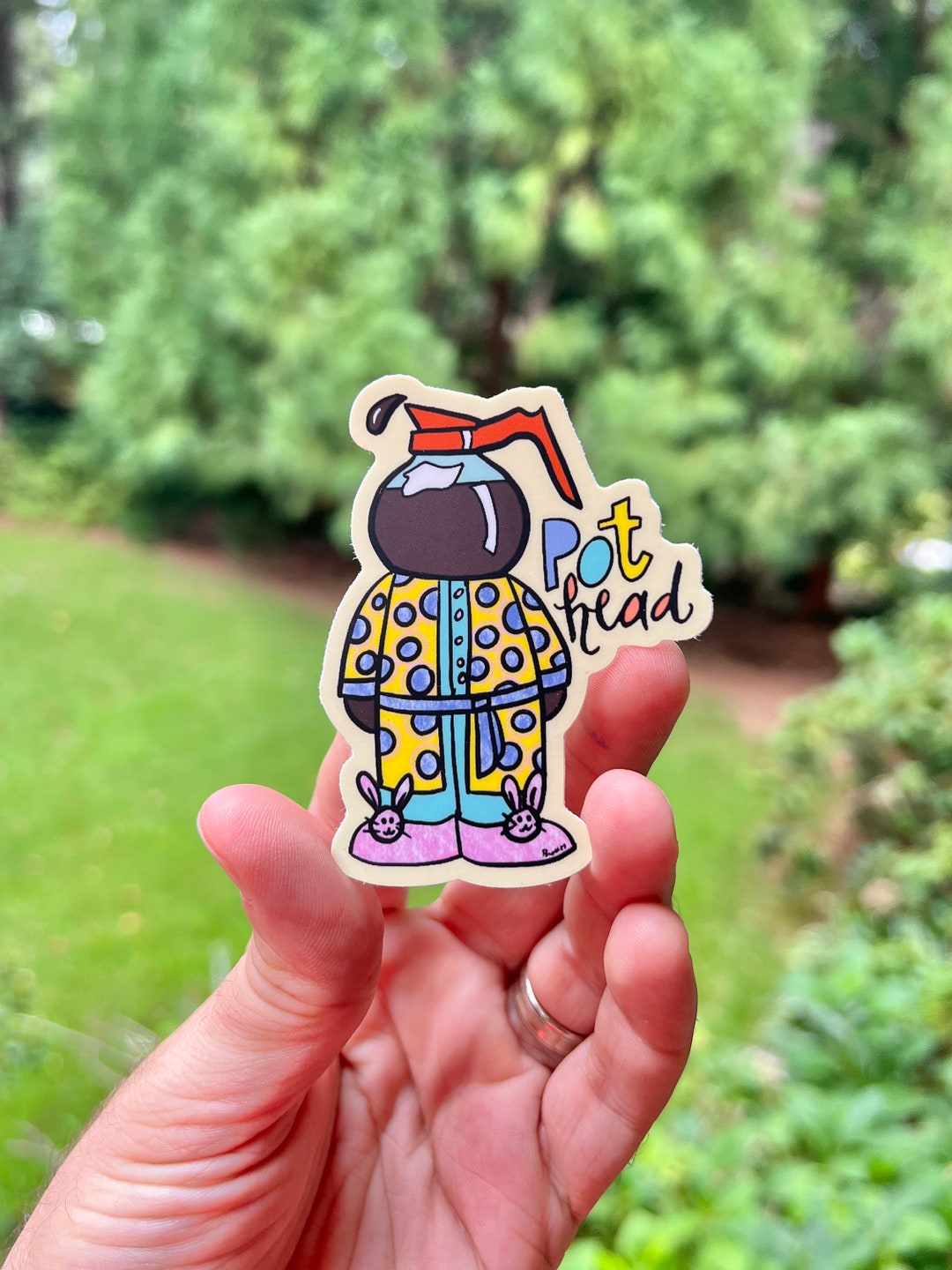 Coffee Pot Head {sticker} - Etsy
