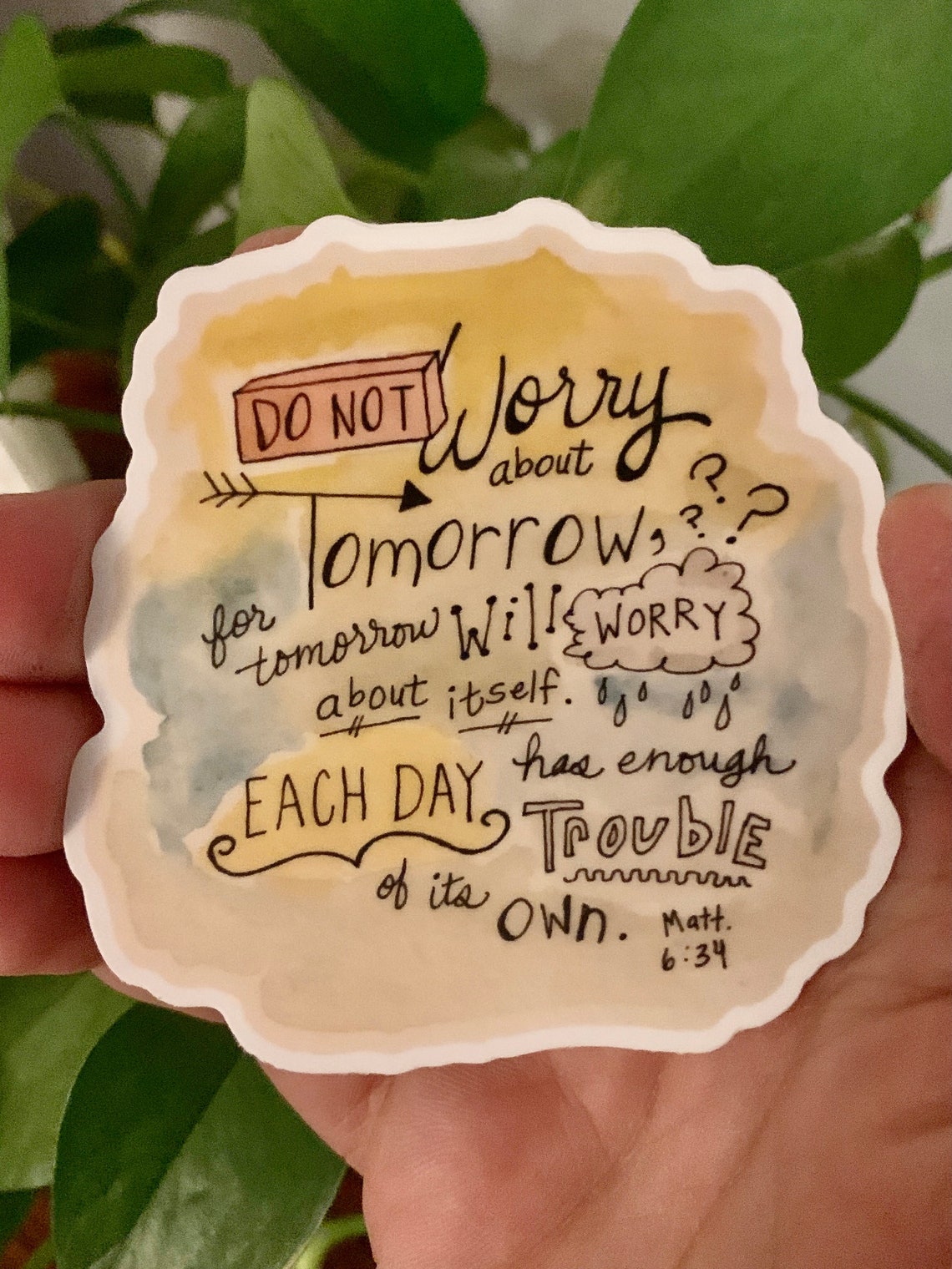 Do Not Worry scripture Sticker - Etsy