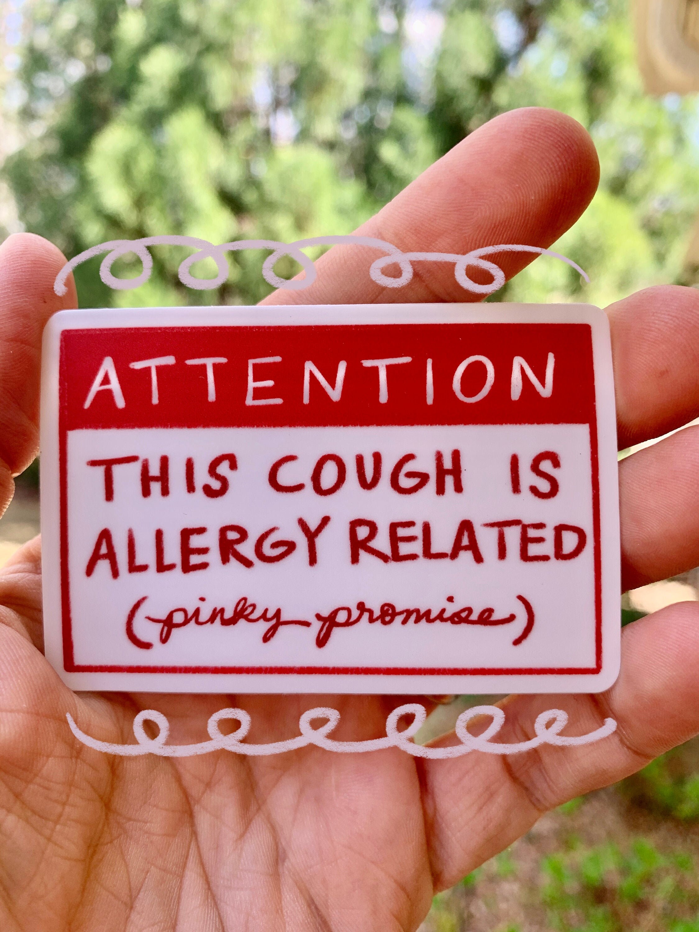 Allergies sticker | Etsy