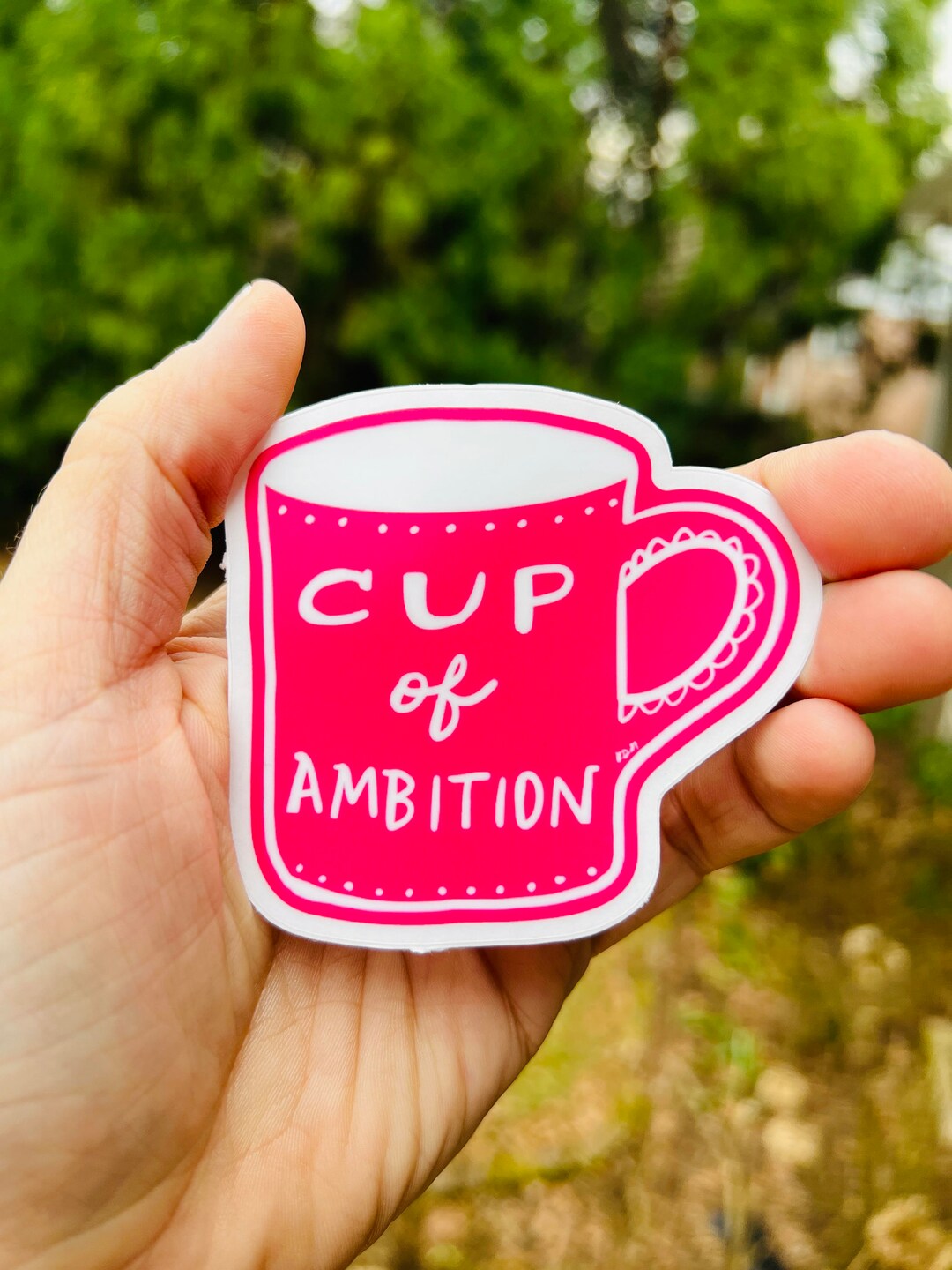 Cup of Ambition sticker - Etsy