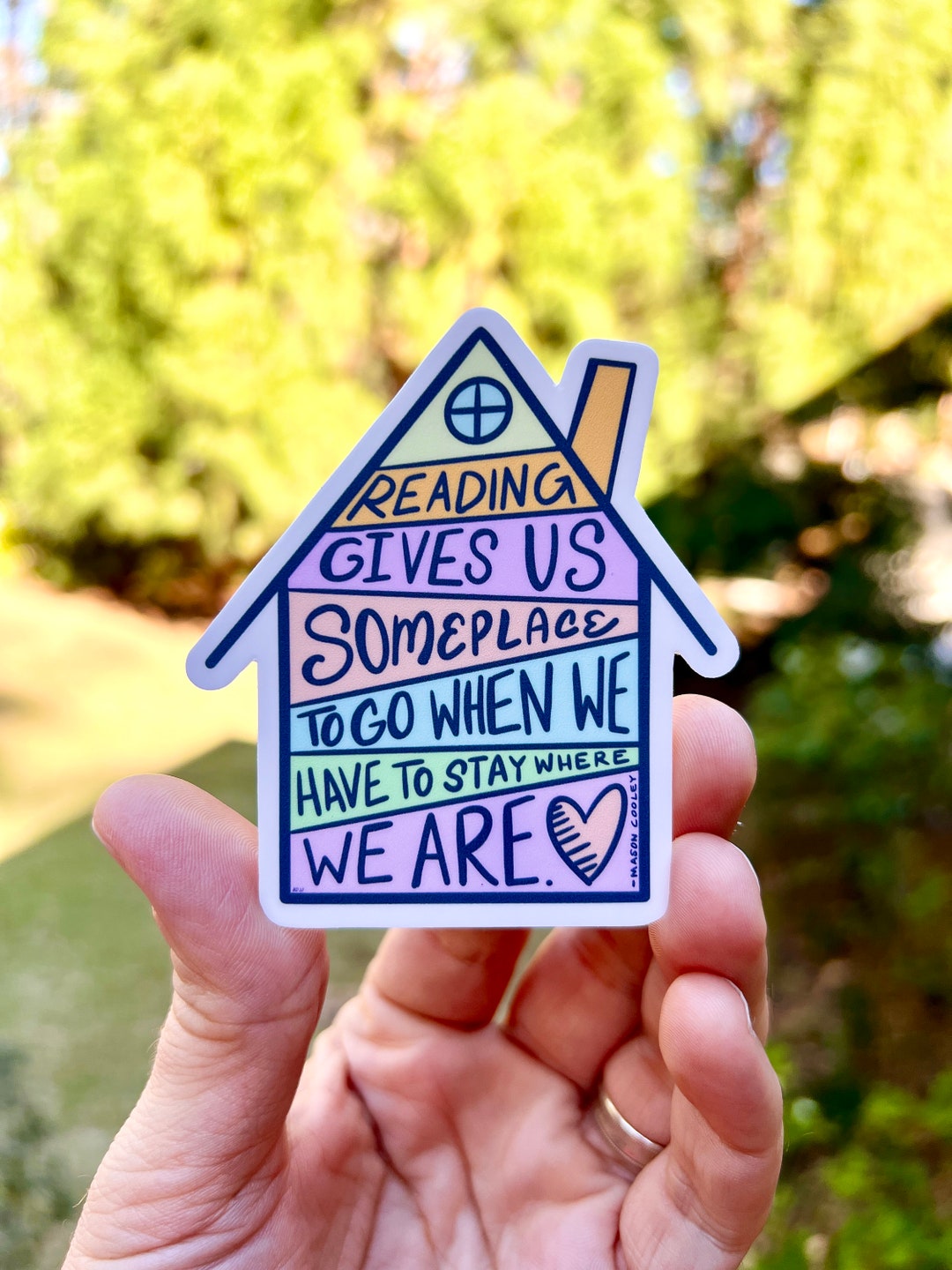 Reading Gives Us Somewhere to Go {sticker} - Etsy