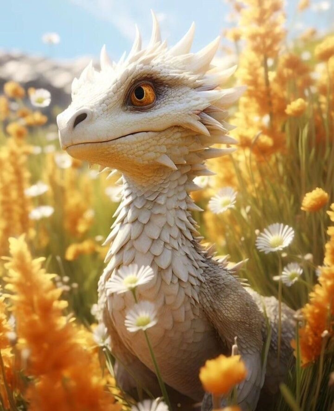 Baby Male White Dragon Direct Binding Spirit Companion - Etsy
