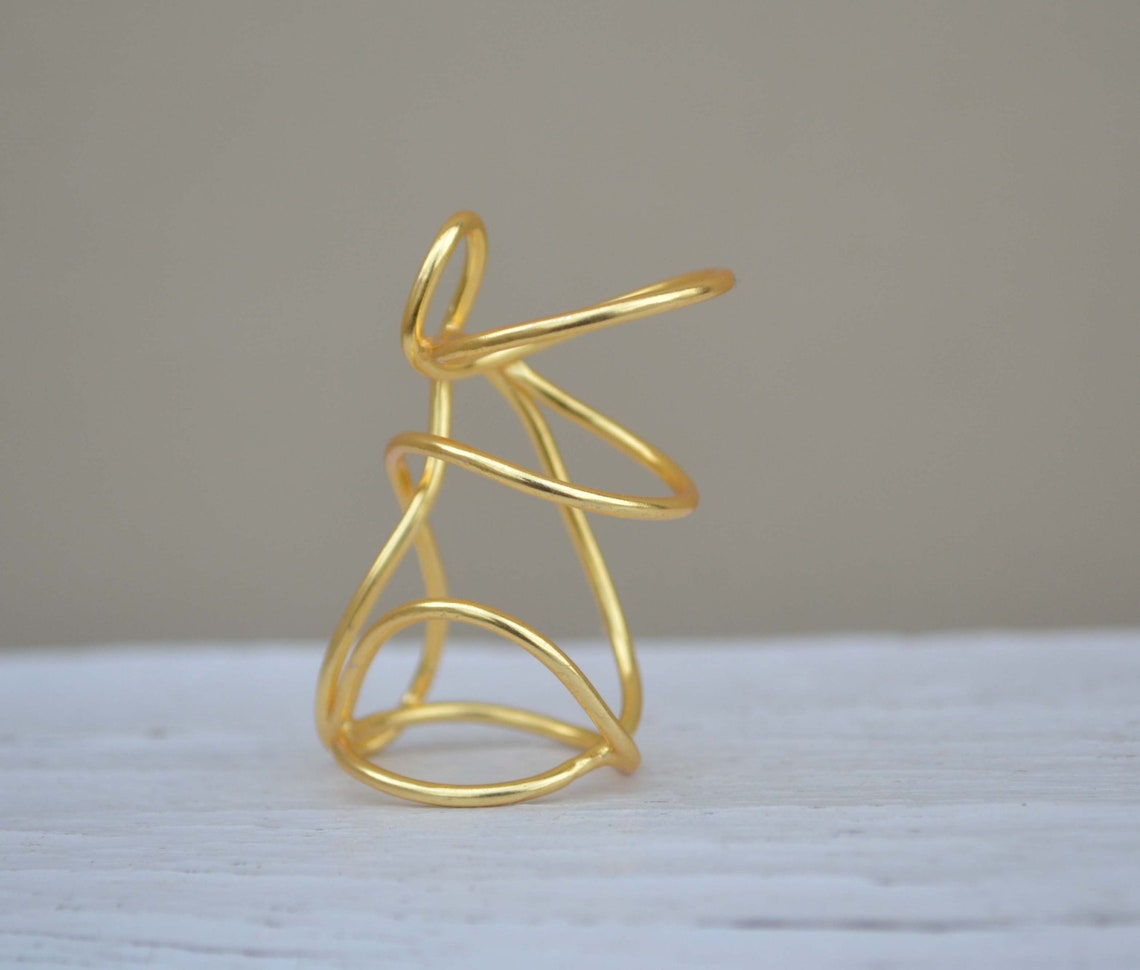Full Finger Arthritis Ring, Splint DIP/PIP Ring, Twisted Brass Wire ...