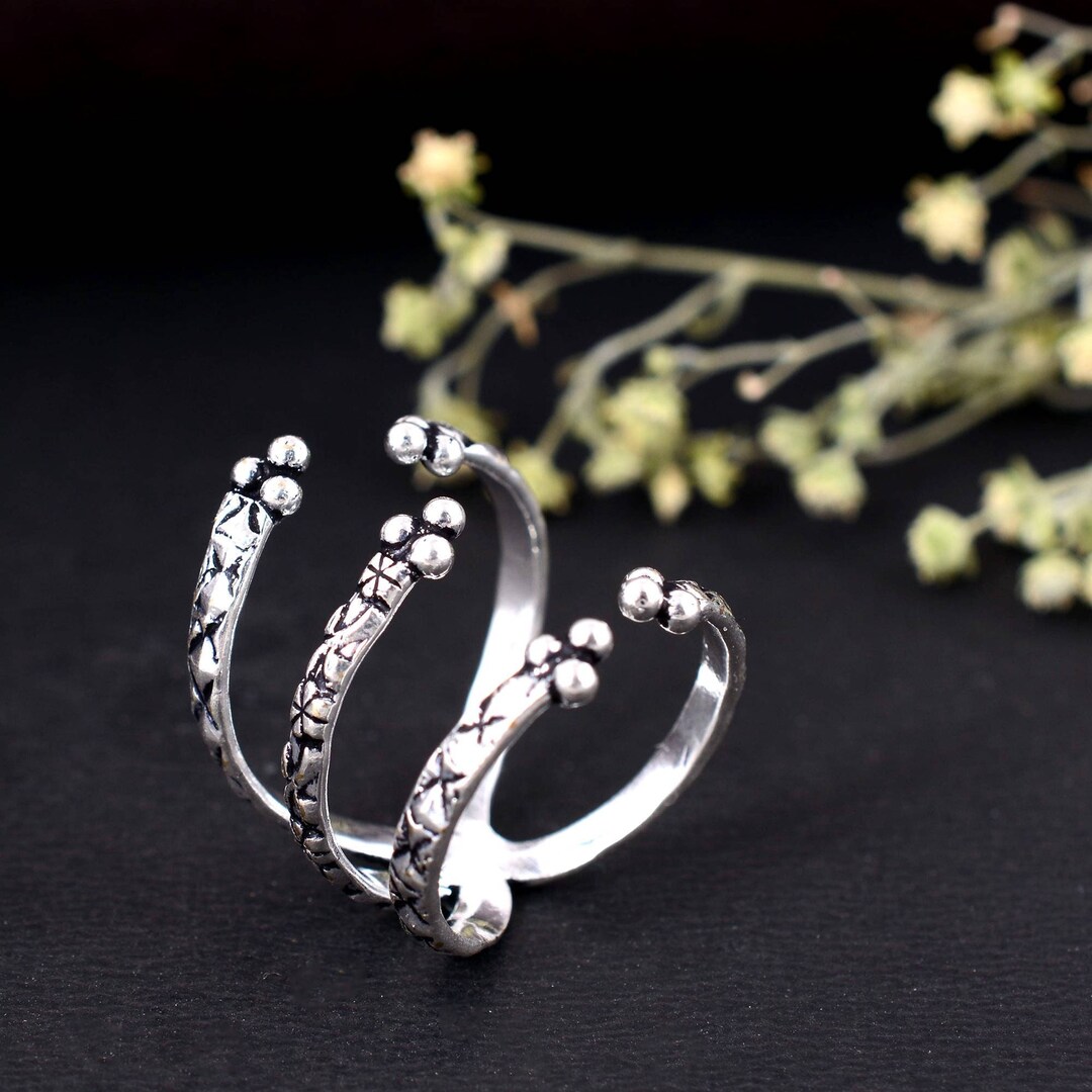Arthritis Silver Wrap Ring Sterling Silver Splint Ring Adjustable for ...