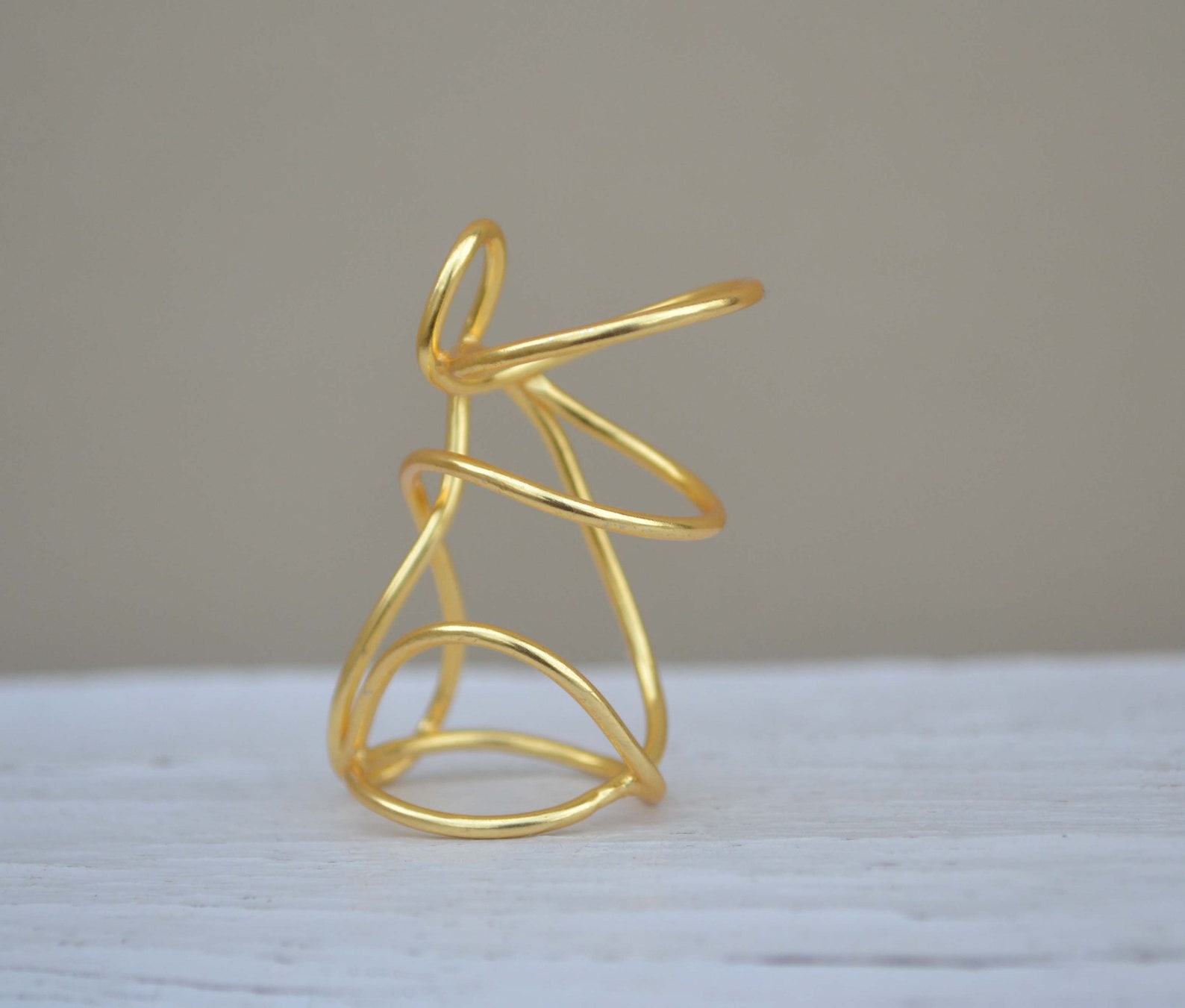 Full Finger Arthritis Ring, Splint DIP/PIP Ring, Twisted Brass Wire ...