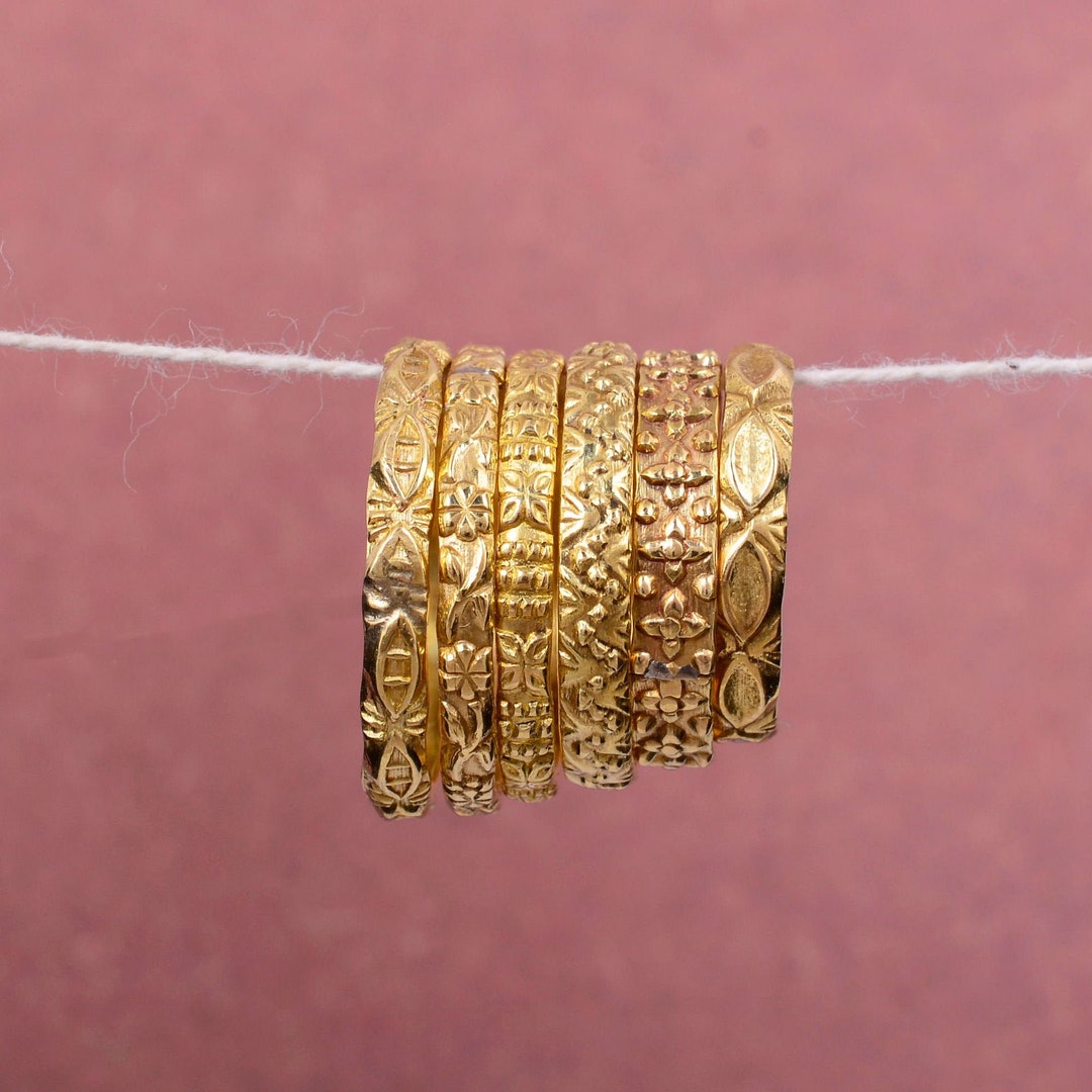 Brass Stacking Rings, 14k Gold Filled Ring, Stack Rings, Brass Stacking ...