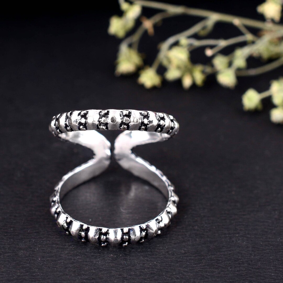 Silver Knuckle Ring, Splint Ring Arthritis EDS Finger Splint Adjustable ...