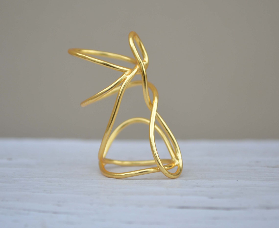 Full Finger Arthritis Ring, Splint DIP/PIP Ring, Twisted Brass Wire ...
