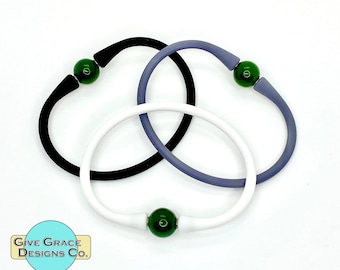 Green Rubber Bracelet - Etsy