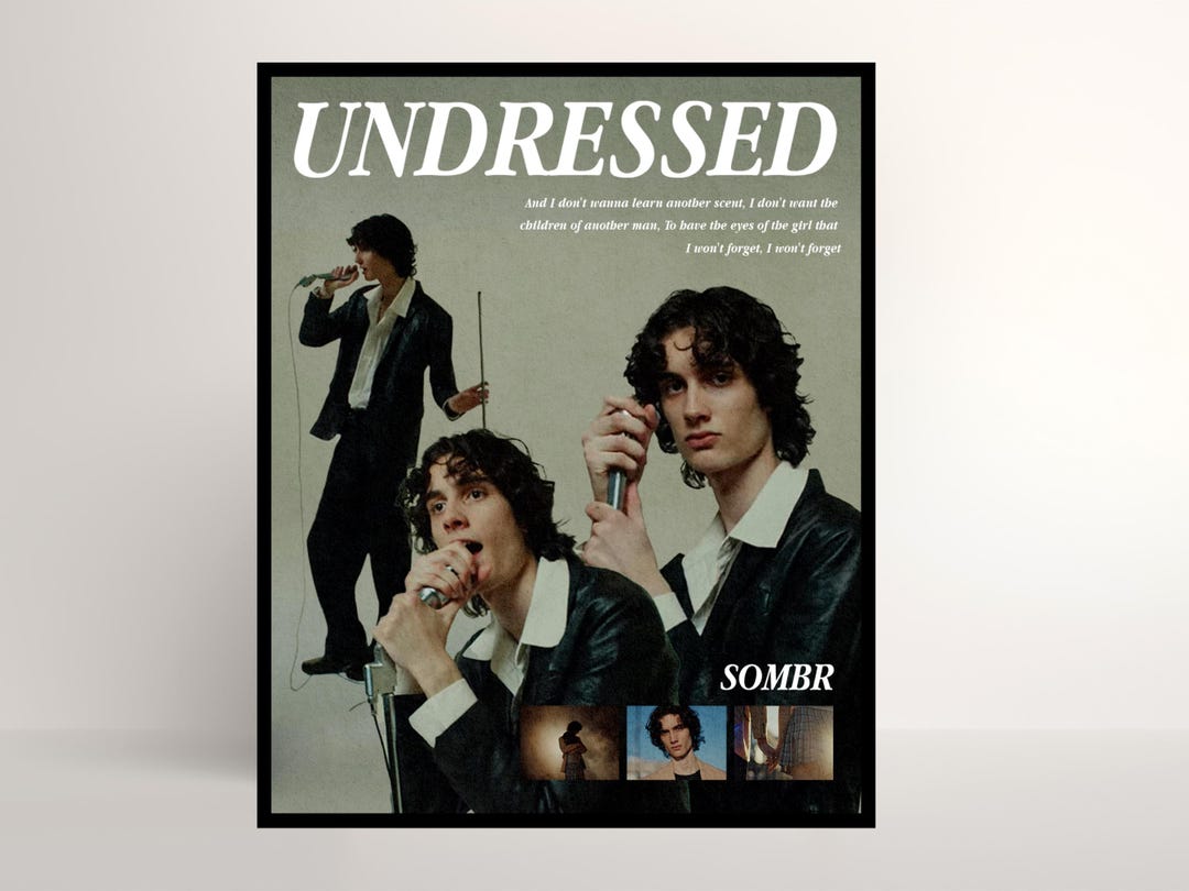 Sombr "undressed" Poster – Indie Pop Music Wall Art, Aesthetic Song ...