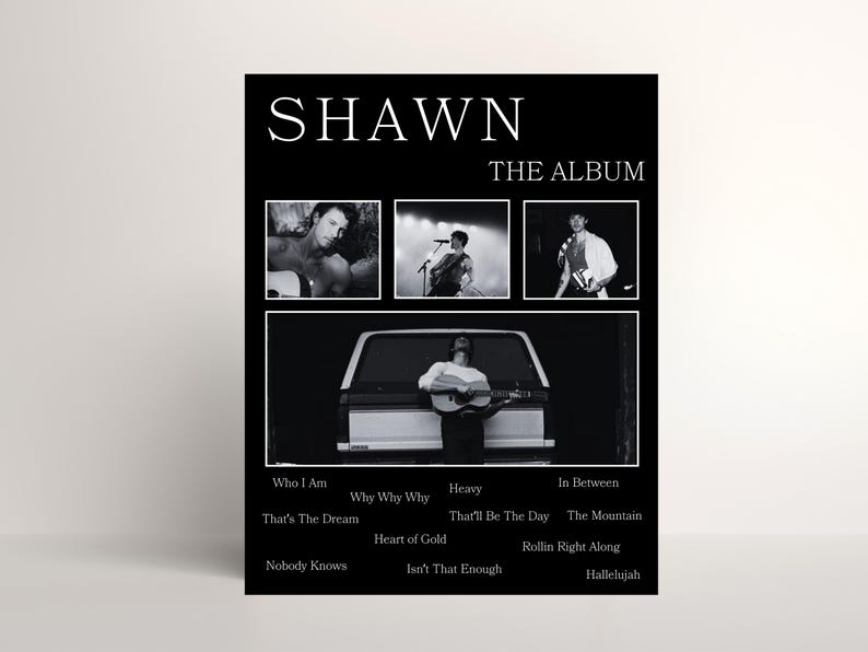 Shawn Mendes Poster, Shawn Poster, Music Poster - Etsy