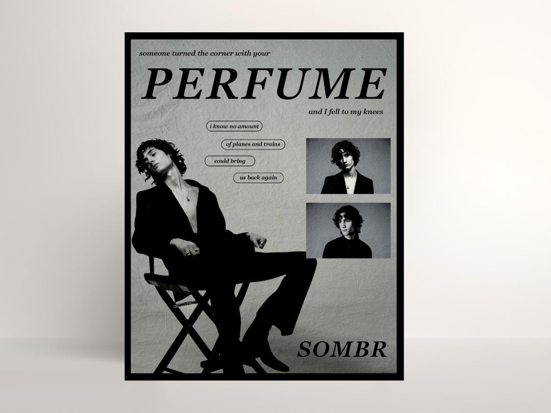 Sombr "perfume" Poster – Indie Music Wall Art, Aesthetic Song Print ...