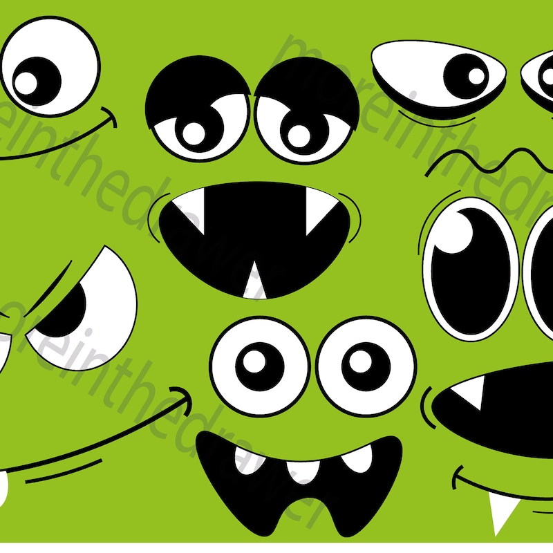 Monster Face - Etsy