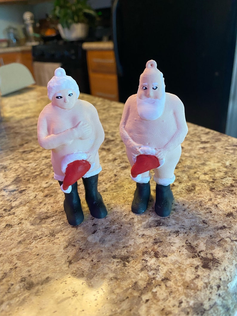 Cheeky Mr. & Mrs. Claus funny Christmas Ornaments - Etsy
