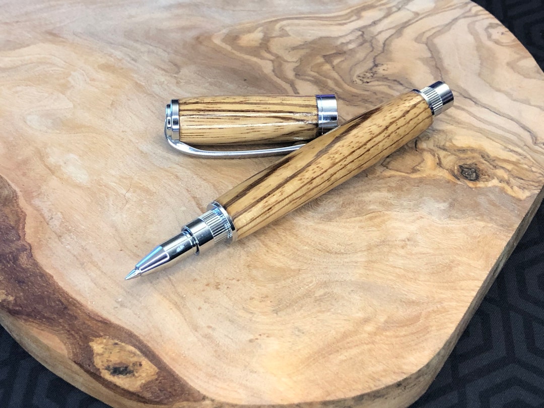 Zebrawood Magnetic Rollerball Pen - Etsy