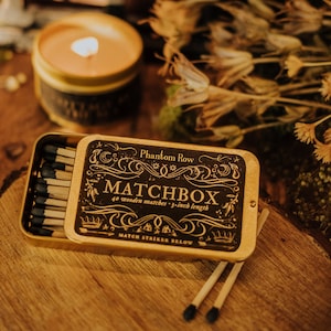 The Matchbox - Gold | Vintage-style Tin With 40+ 3-inch Matches ...