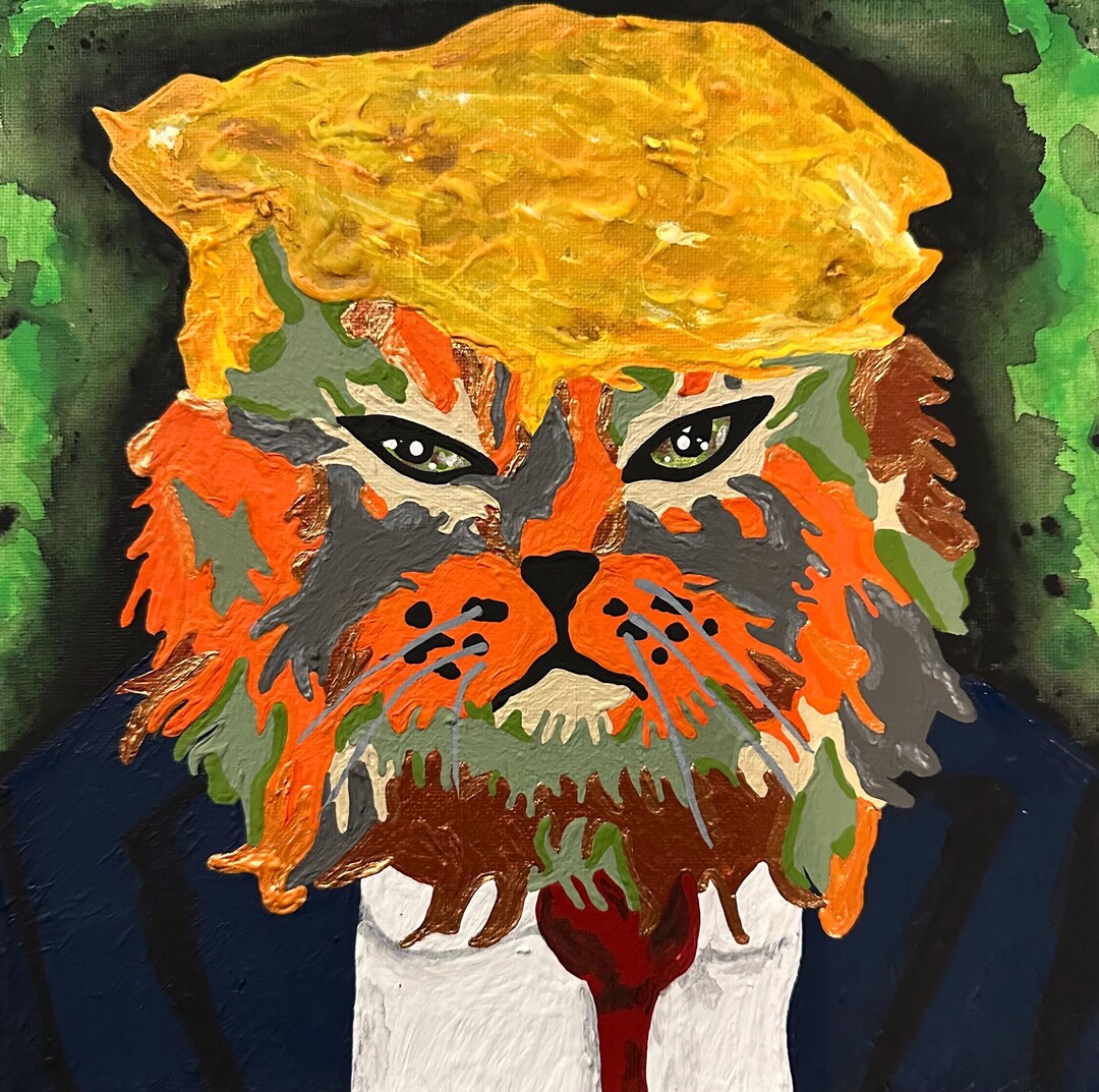 Donald Clump (in My Litter Box) - Painting - Etsy