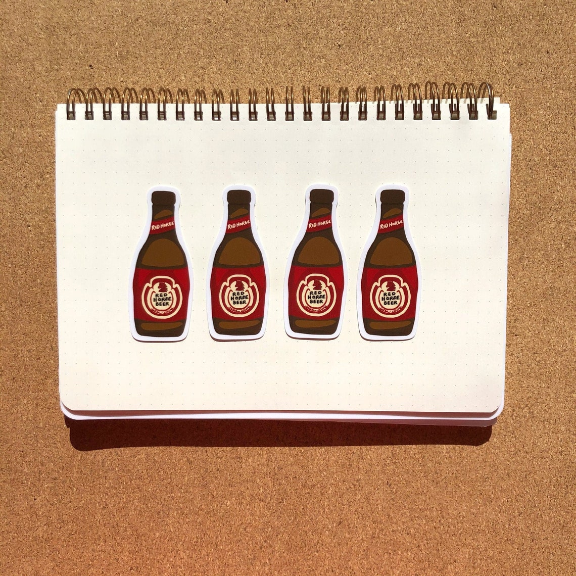 Handmade Vinyl Red Horse Beer Sticker - Etsy